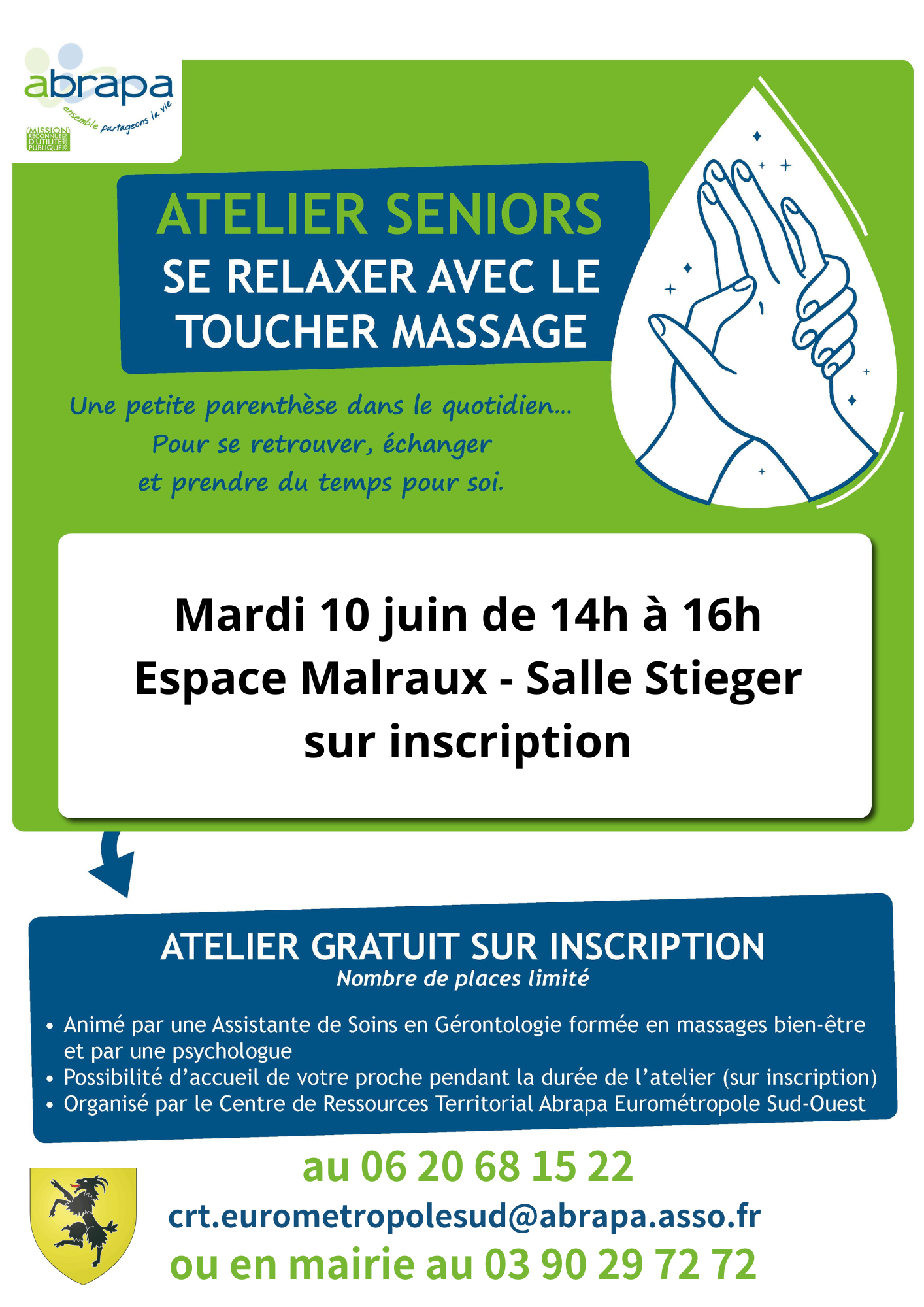 Atelier séniors - Se relaxer avec le toucher massage